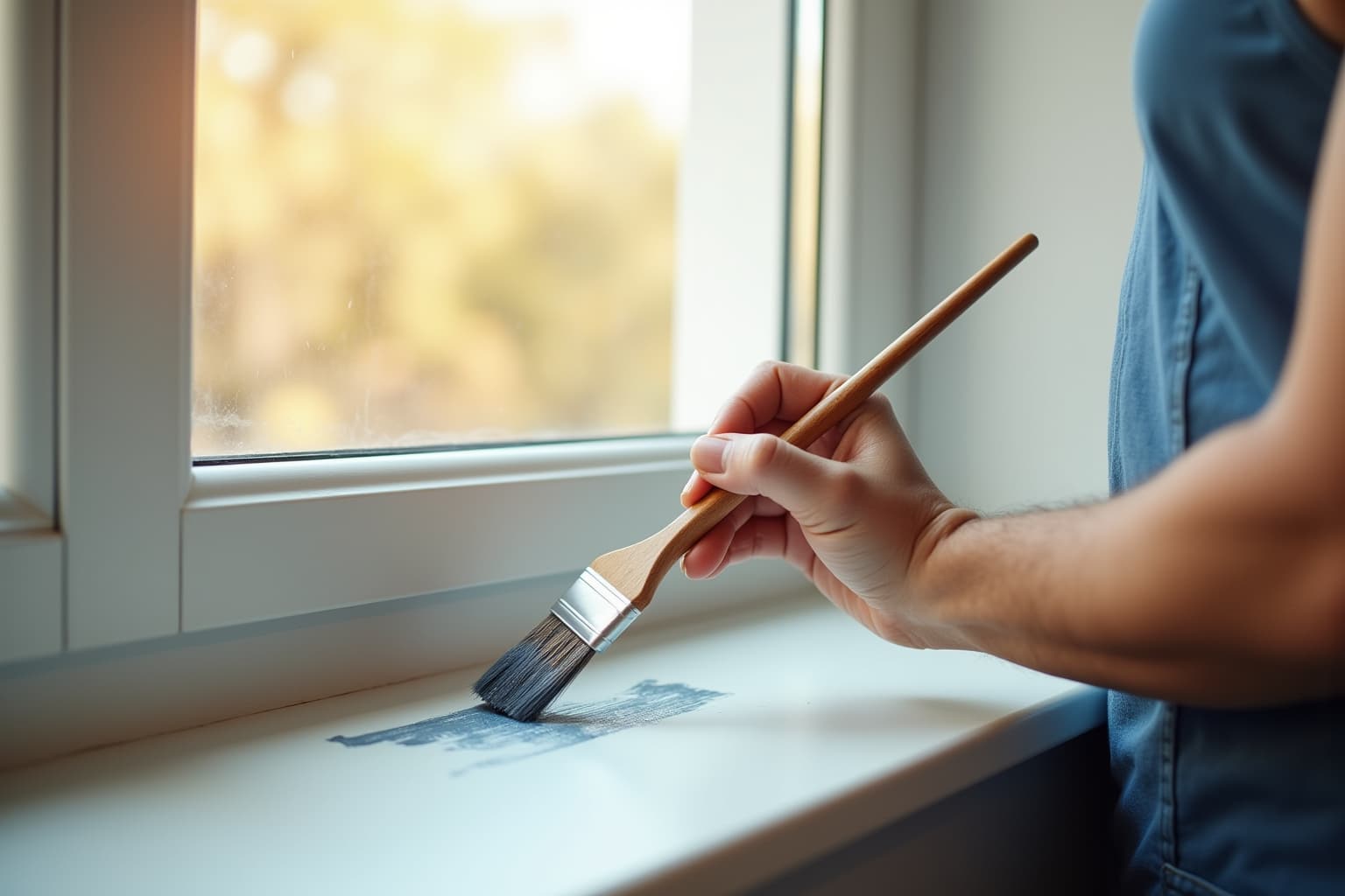 Elegantes Beim Streichen Fenster Auf Oder Zu Fotos